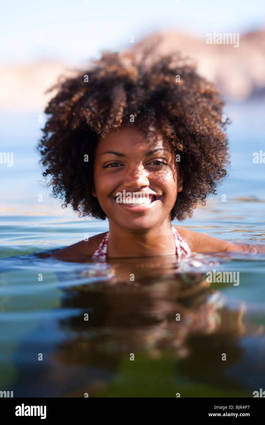 Woman in the water Stock Photo - Alamy