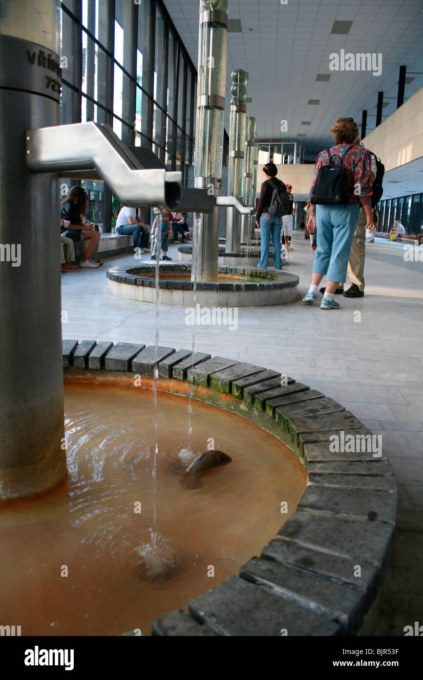 Mineral water spring in Karlovy Vary, Czech Republic Stock Photo - Alamy