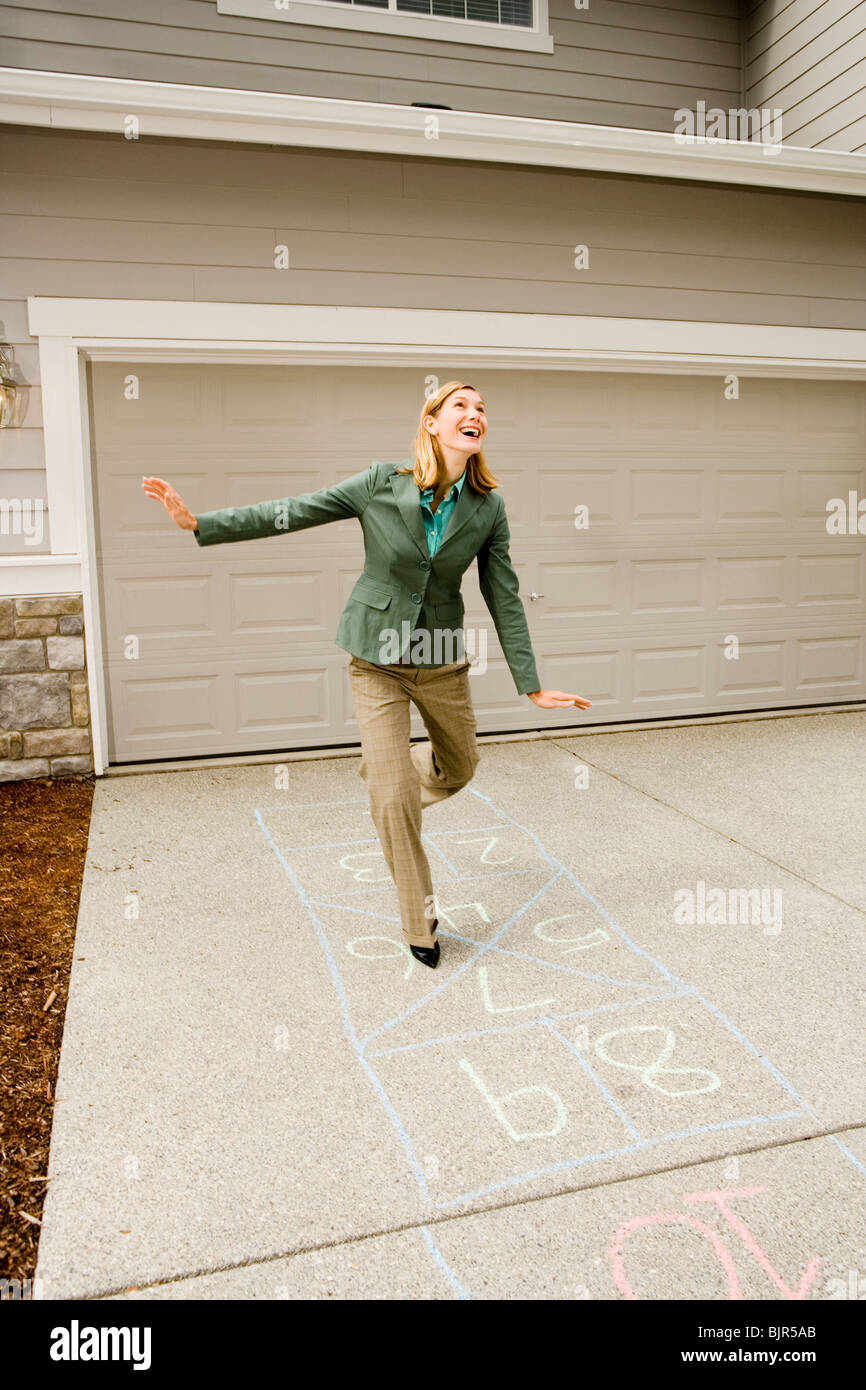 Adult hopscotch hi-res stock photography and images - Alamy