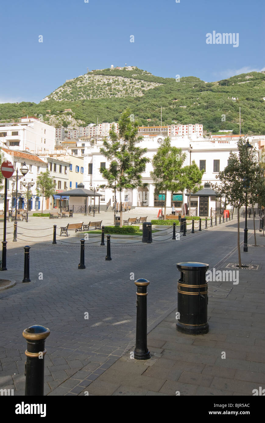 main square and Rock, Gibraltar Stock Photo - Alamy