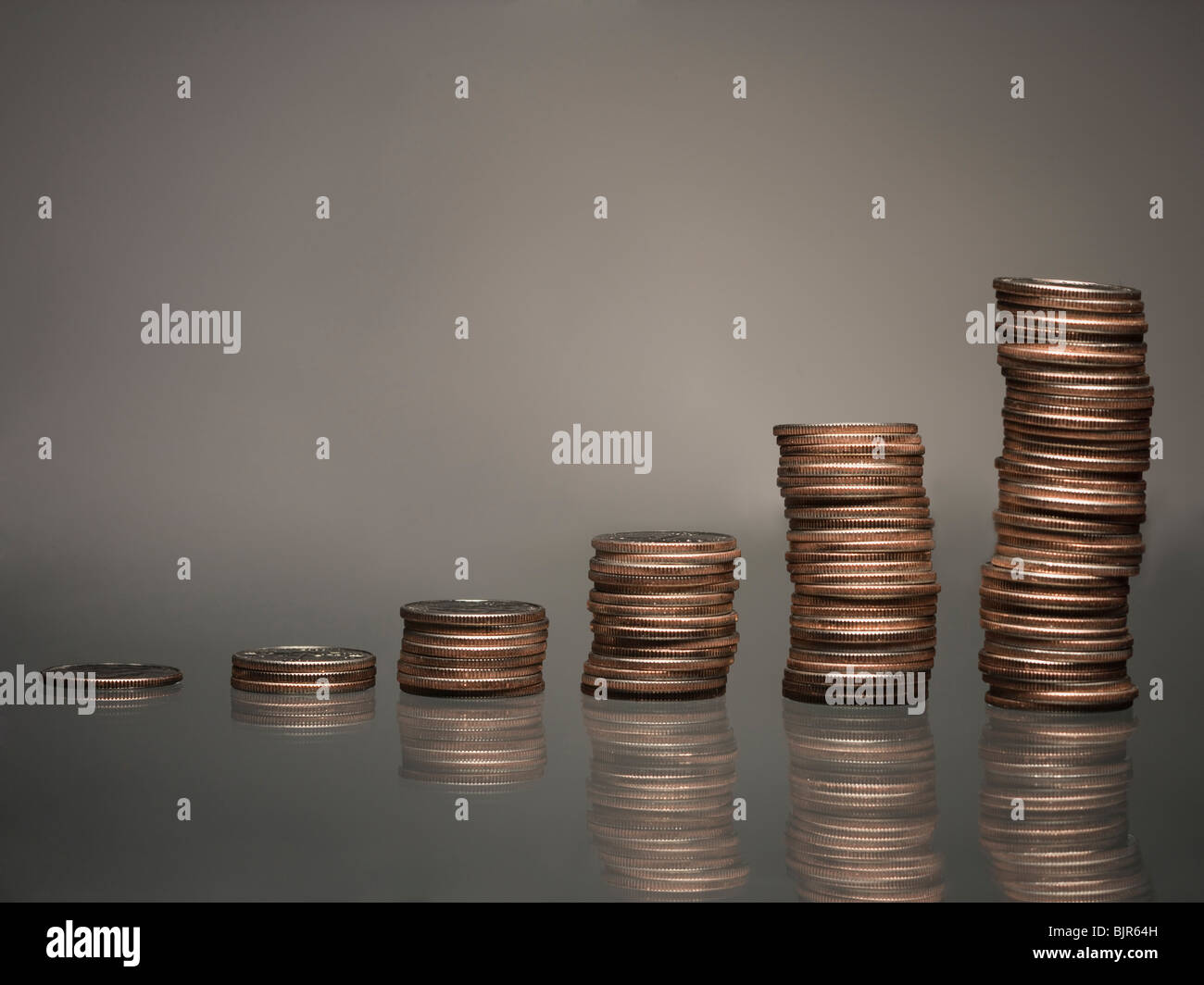 stacks of quarters Stock Photo - Alamy