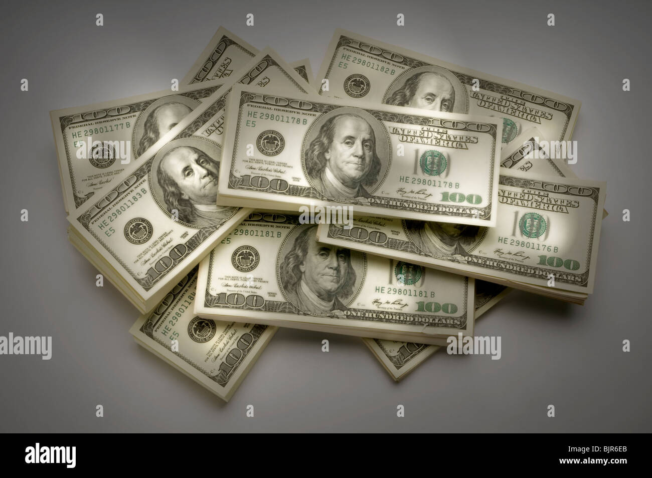 stacks of America money Stock Photo - Alamy
