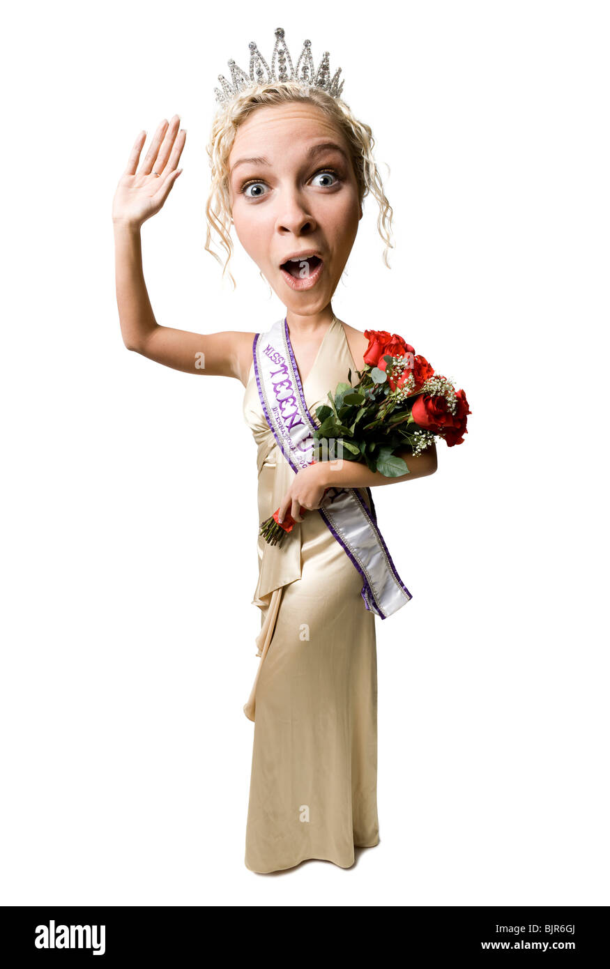 caricature of pageant winner Stock Photo - Alamy