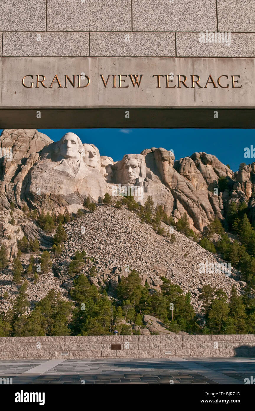 Mount Rushmore National Memorial from Grand View Terrace, South Dakota ...