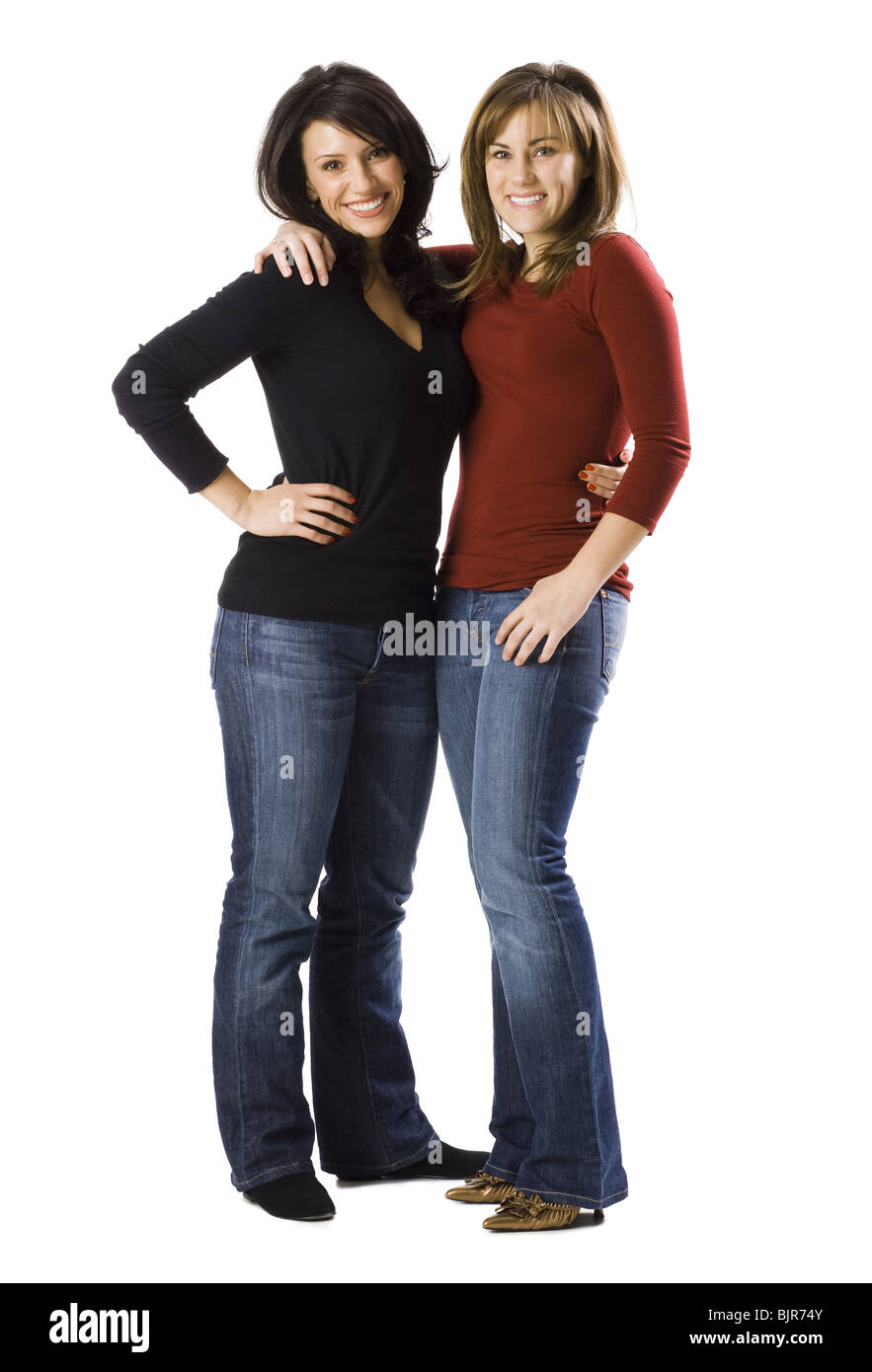 Vertical shot two women Cut Out Stock Images & Pictures - Alamy
