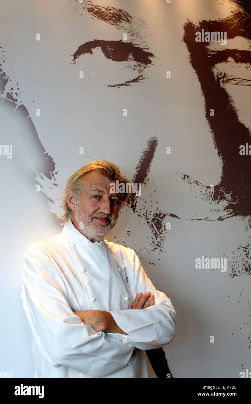 French chef Pierre Gagnaire poses in the reception area of his ...