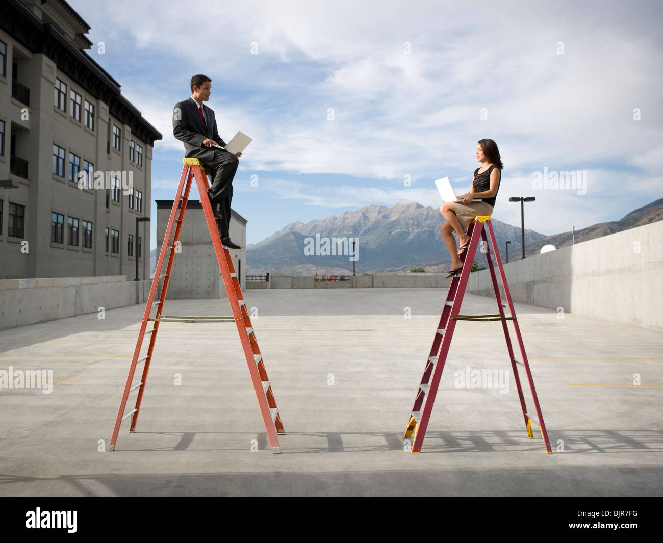 climbing the corporate ladder Stock Photo - Alamy