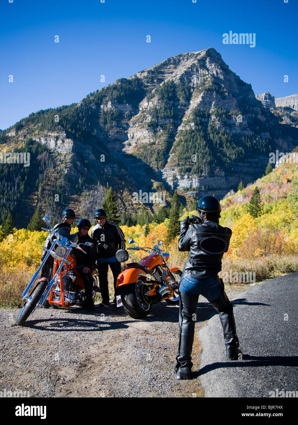 Four people on a motorcycle hi-res stock photography and images - Alamy