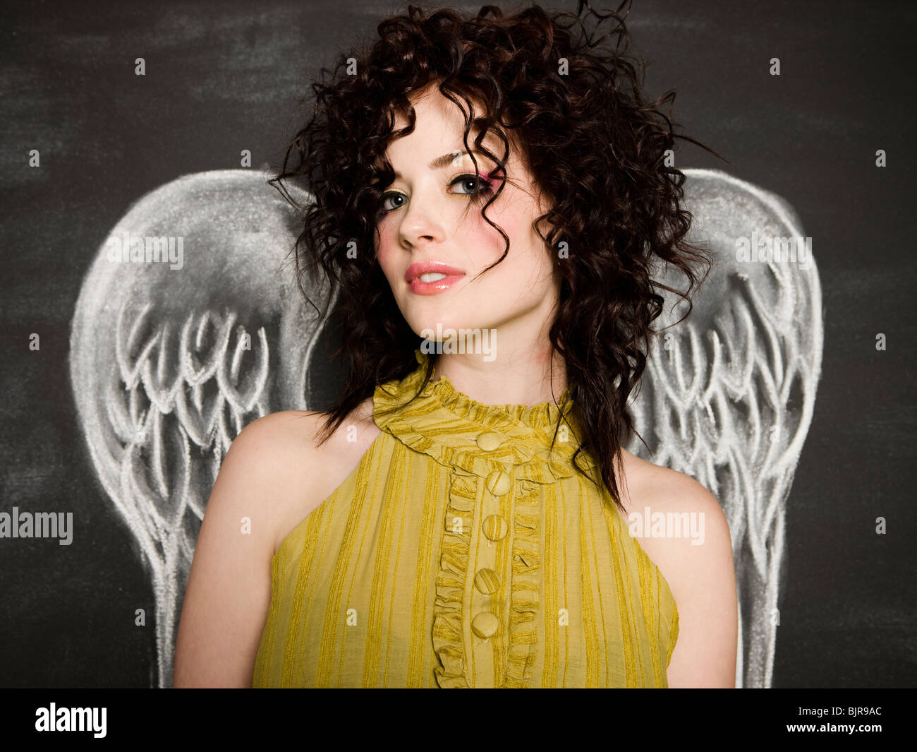 woman with angel wings Stock Photo - Alamy