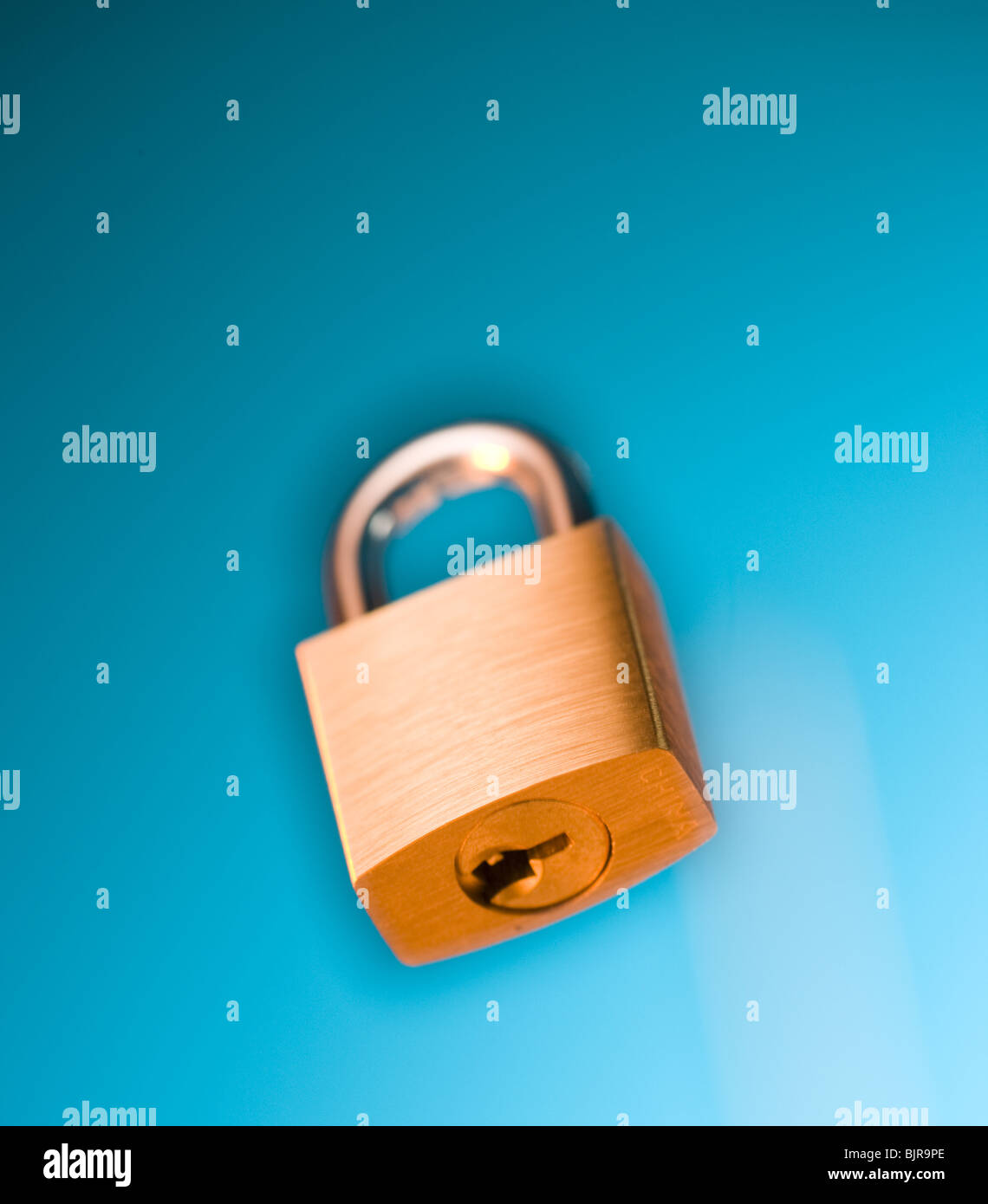 Padlock with key Stock Photo - Alamy