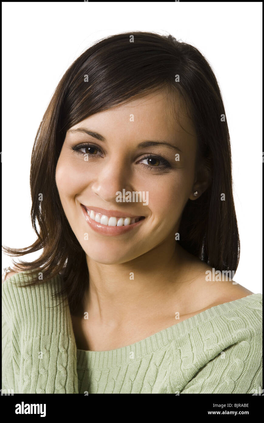 Woman posing and smiling Stock Photo - Alamy