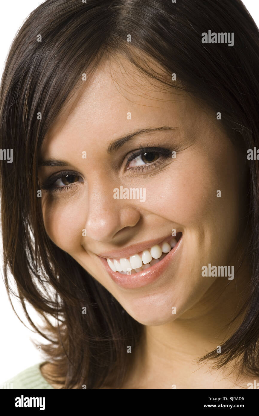 Woman posing and smiling Stock Photo - Alamy