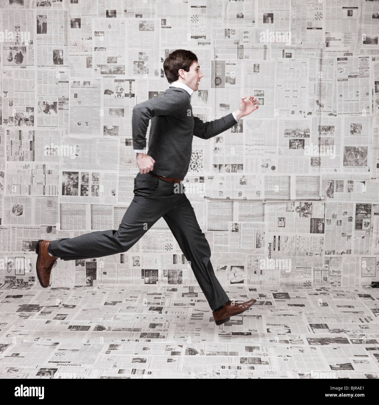 Covered with newspapers hi-res stock photography and images - Alamy