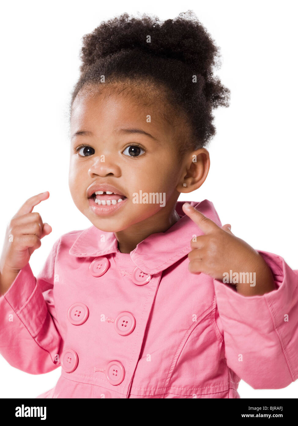 Baby girl wearing brown hi-res stock photography and images - Alamy