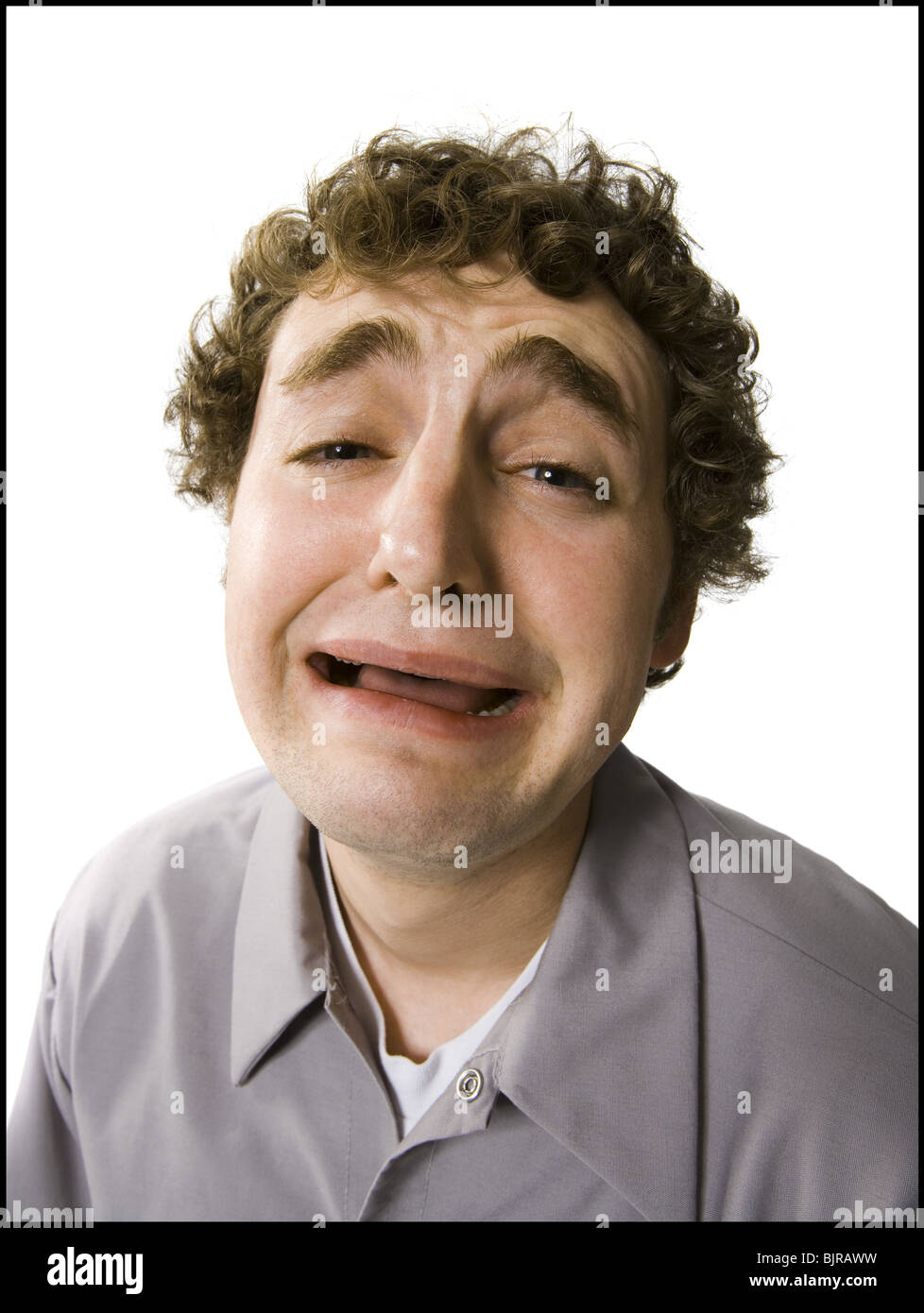 Man crying out in distress Stock Photo - Alamy