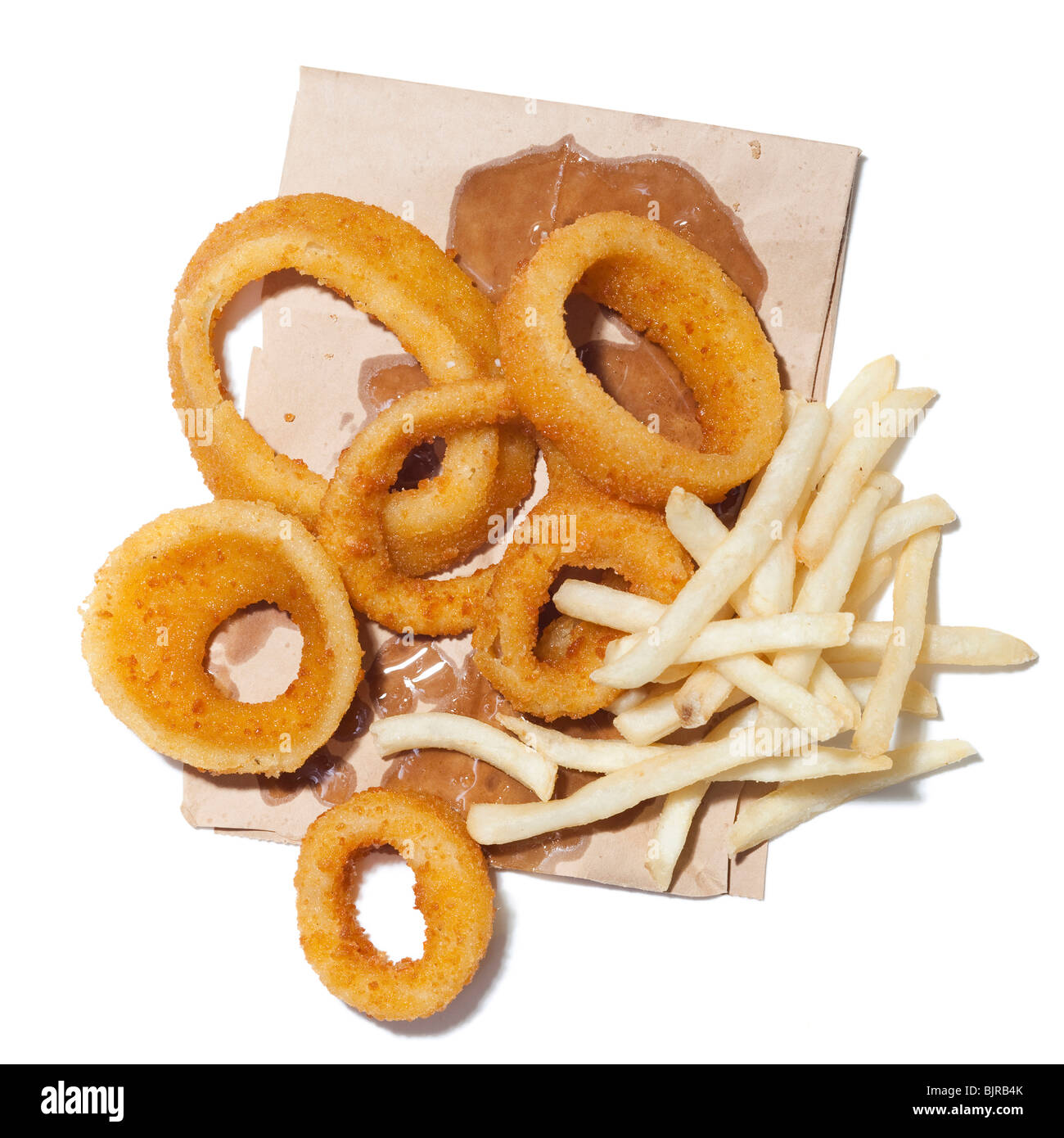 Onion rings french fries Cut Out Stock Images & Pictures - Alamy