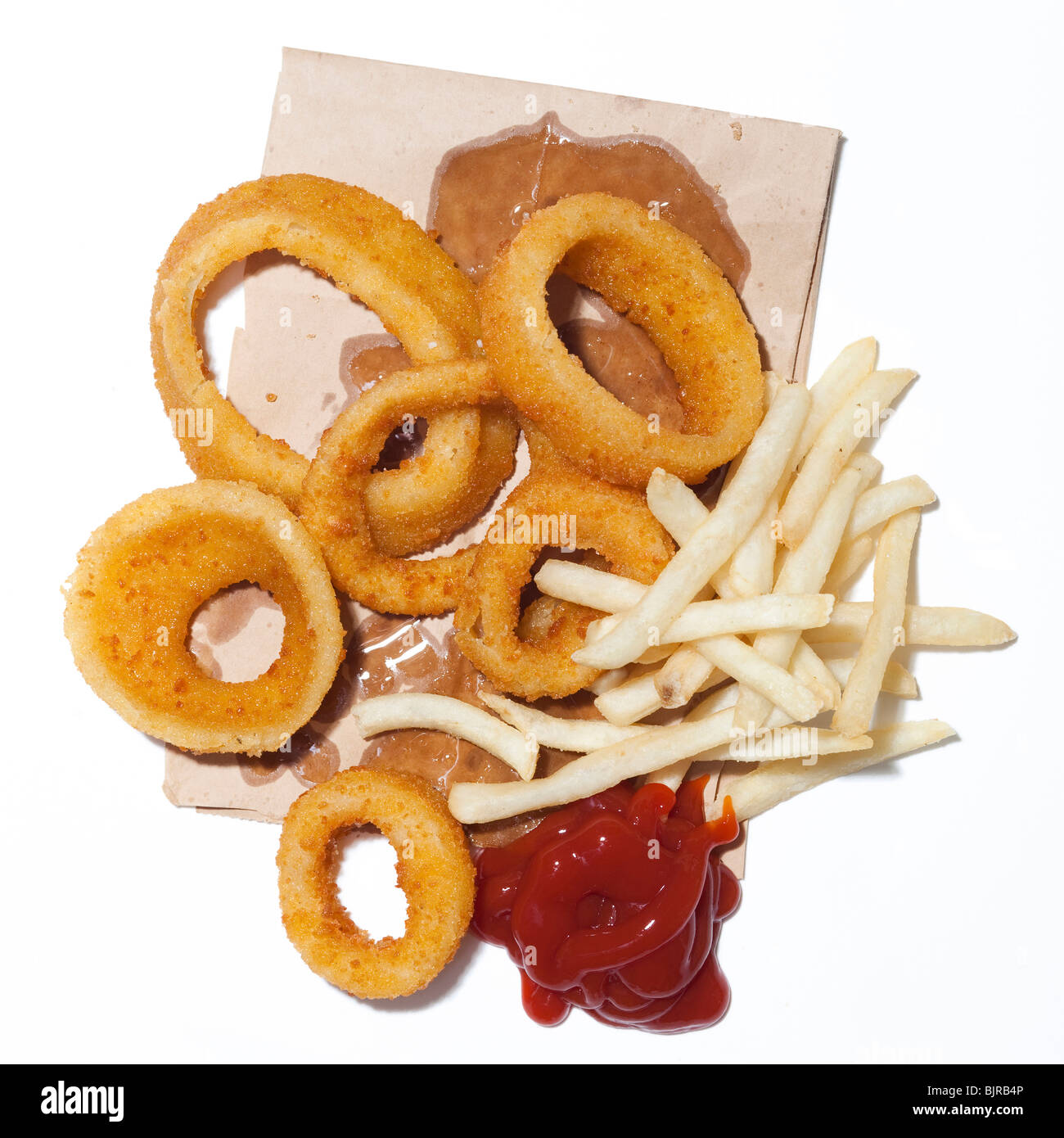 Onion rings french fries Cut Out Stock Images & Pictures - Alamy