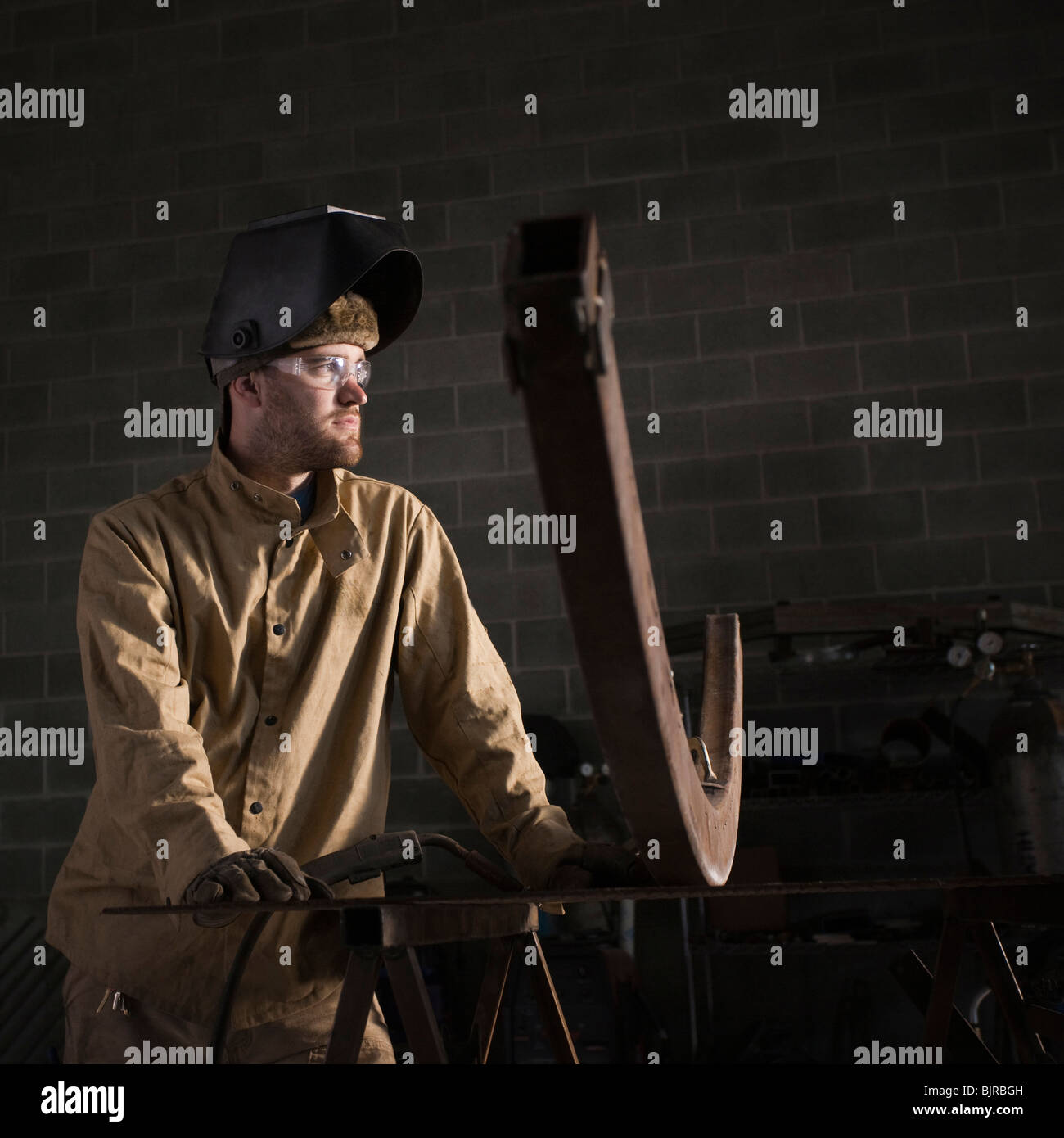 USA, Utah, Orem, male welder in workshop Stock Photo - Alamy