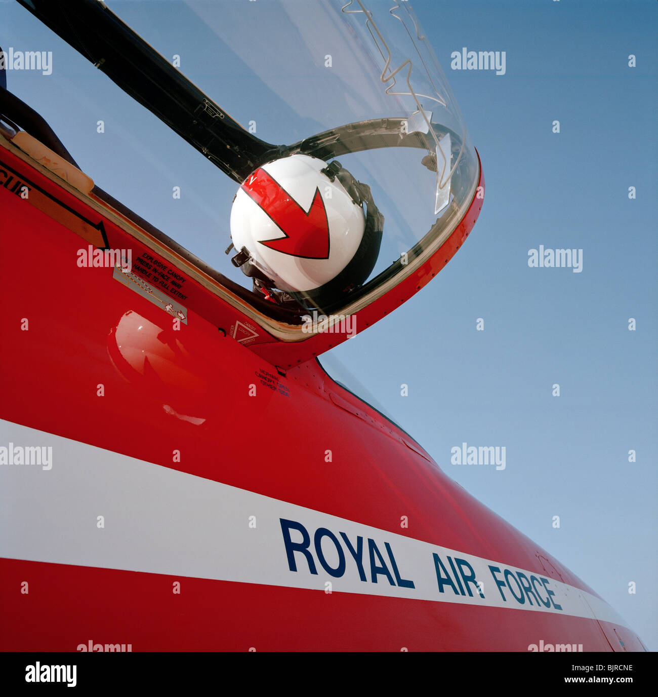 A flying helmet belonging to a member of the elite Red Arrows Britain's ...