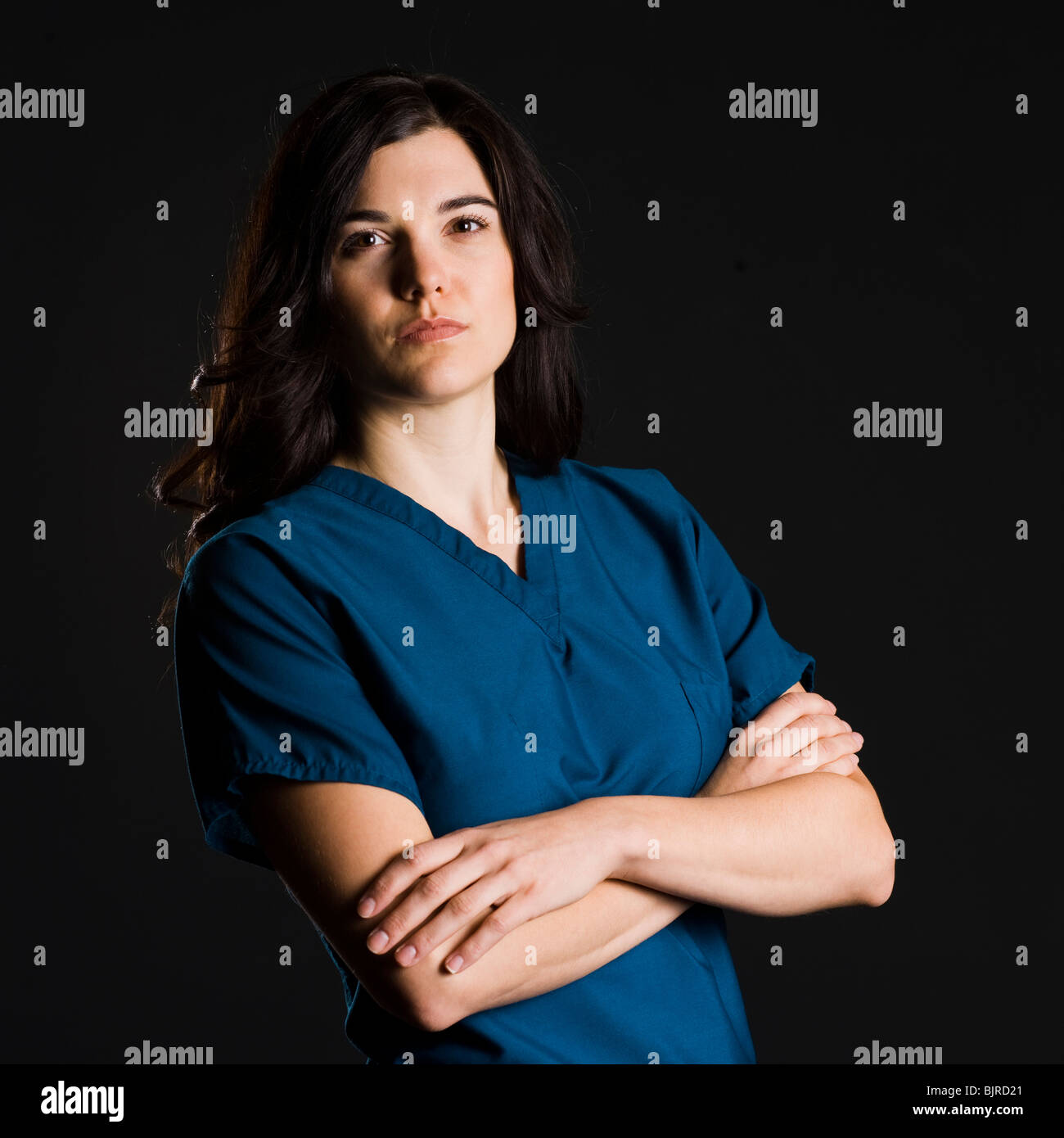 Portrait of female nurse Stock Photo - Alamy