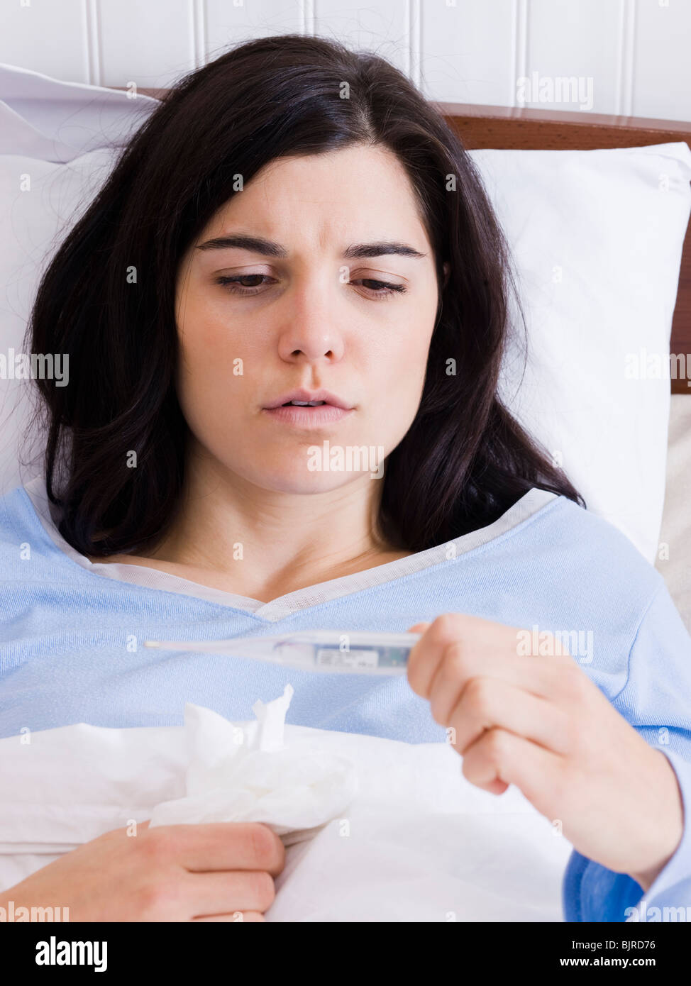 Flu thermometer elevated temperature hi-res stock photography and ...