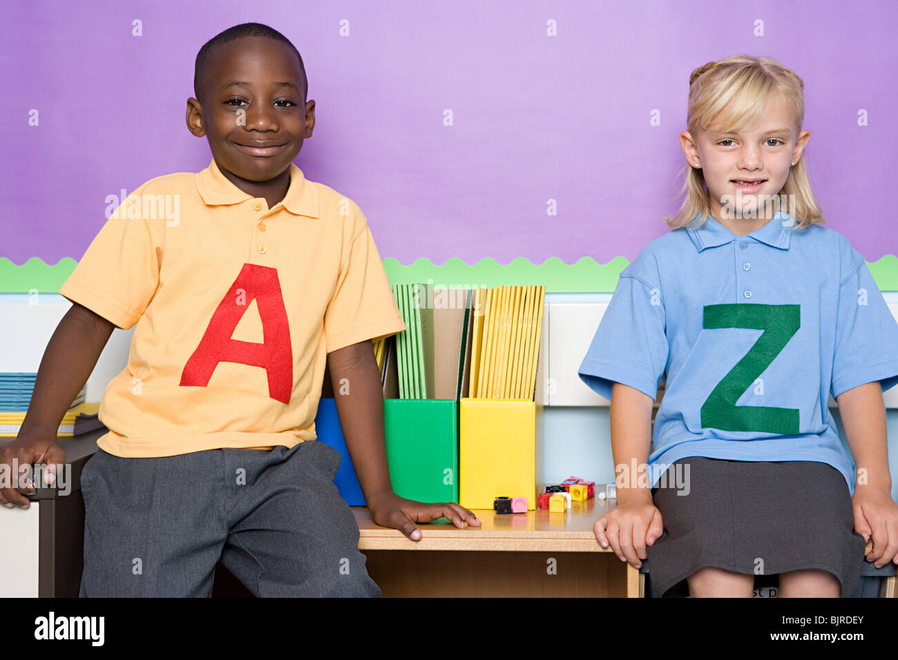 Two primary school students Stock Photo - Alamy