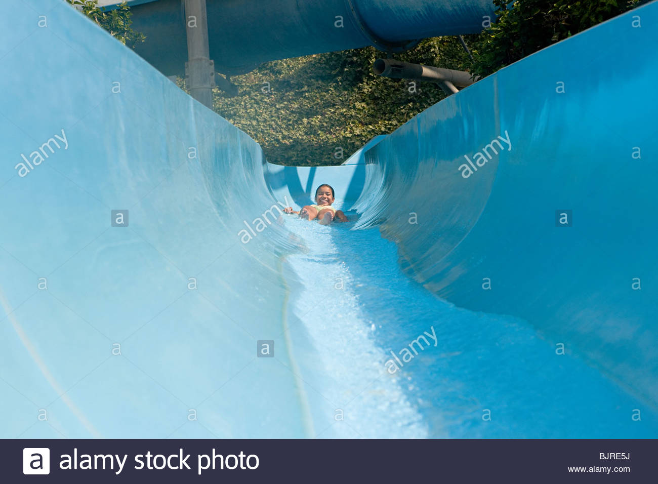 Girl On Water Slide Stock Photos & Girl On Water Slide Stock Images - Alamy