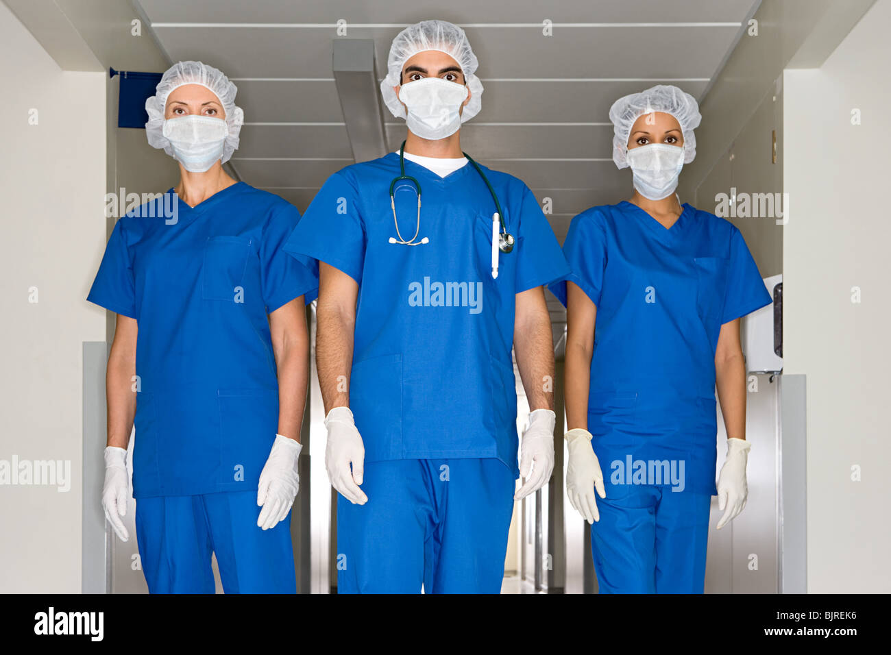 Group surgeons looking camera in hi-res stock photography and images ...