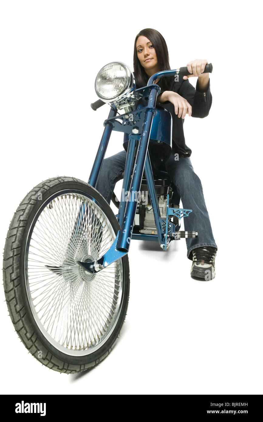 Woman pose motorcycle hi-res stock photography and images - Alamy
