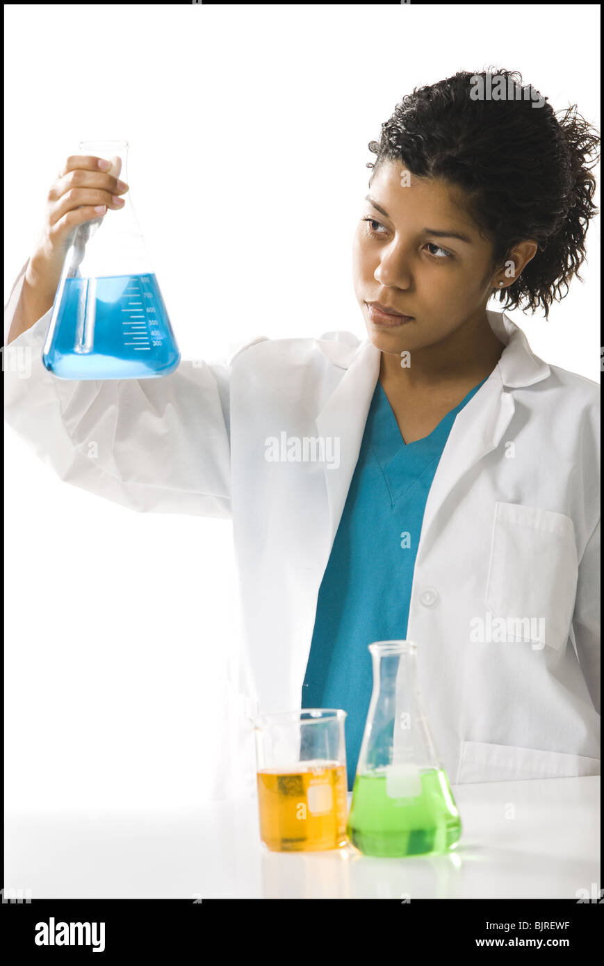 Technician thinking women hi-res stock photography and images - Alamy