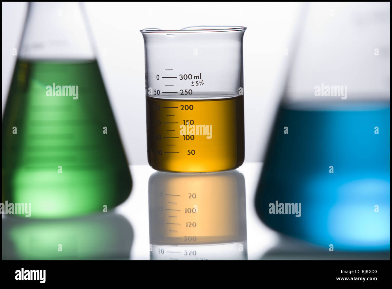 Beaker and flasks Stock Photo - Alamy
