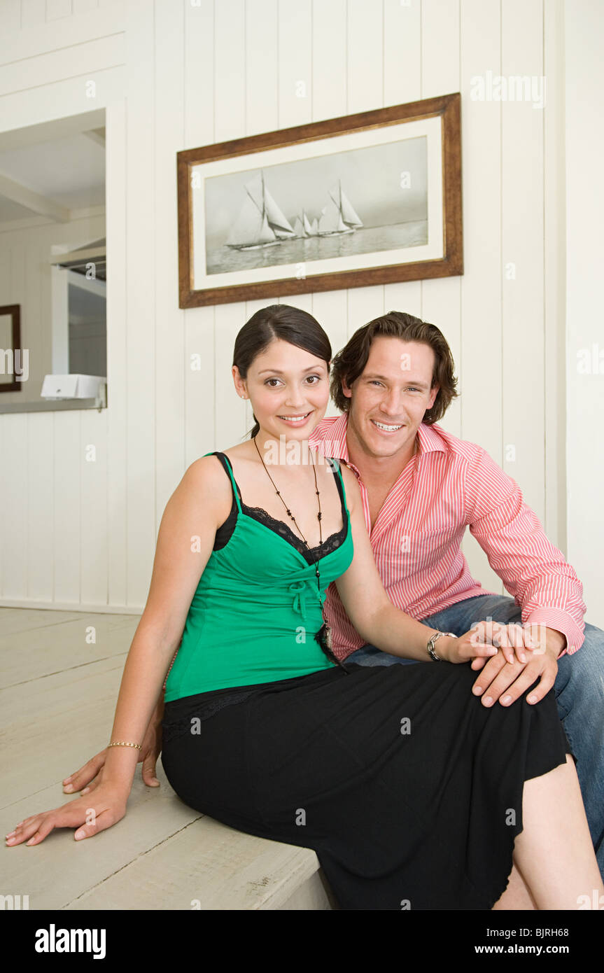 Couple at home Stock Photo - Alamy