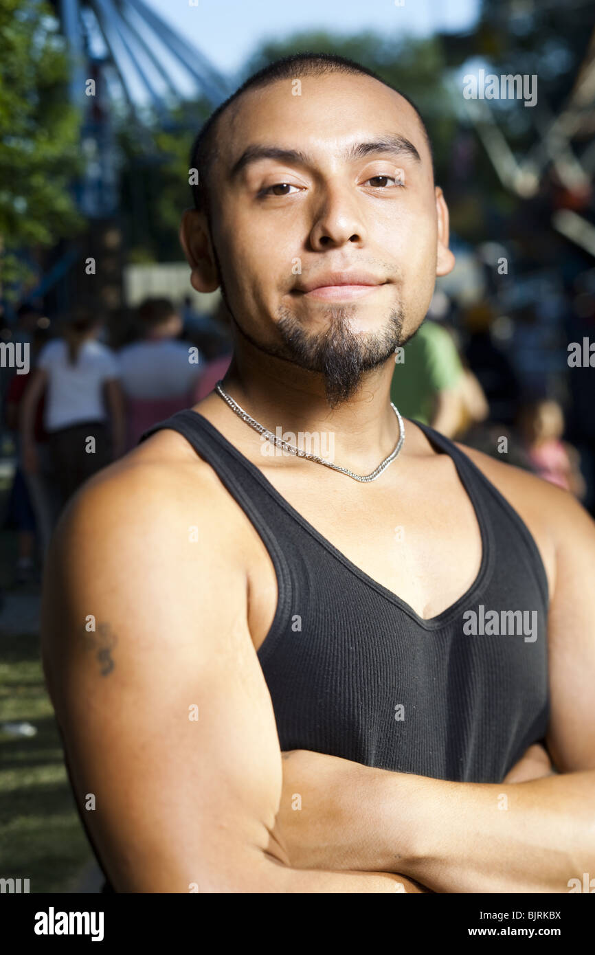 Man at a fair Stock Photo - Alamy