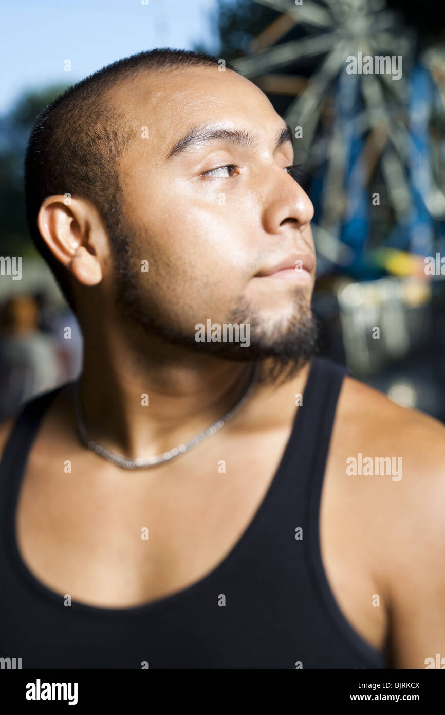 Man at a fair Stock Photo - Alamy