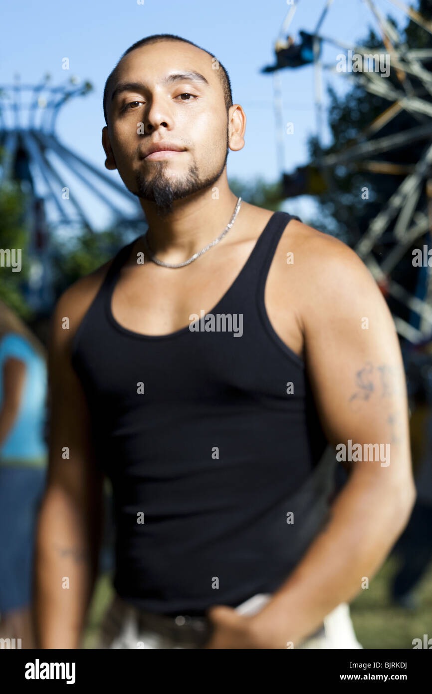 Man at a fair Stock Photo - Alamy