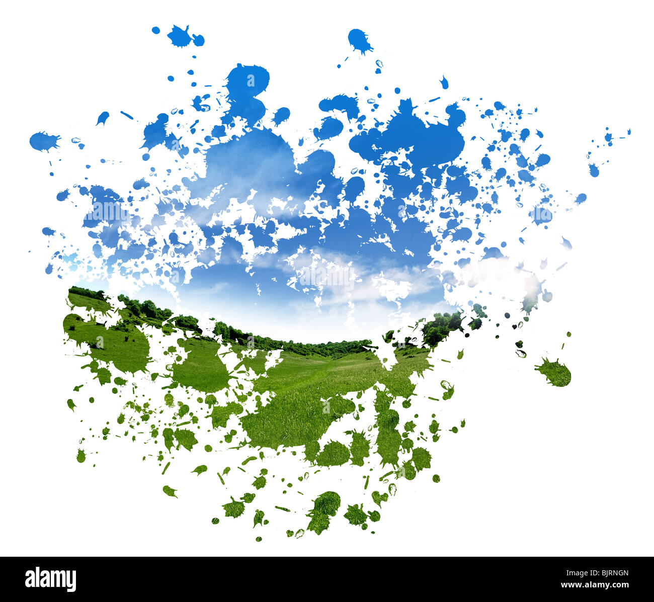 Abstract hill landscape painting hi-res stock photography and images ...