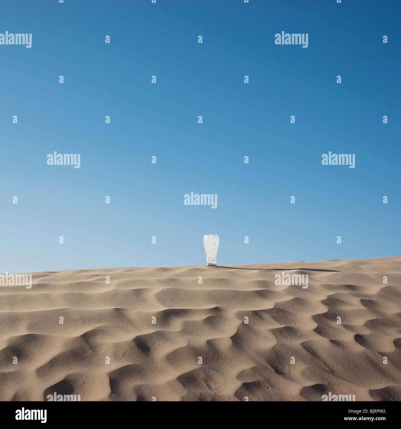 USA, Utah, Little Sahara, glass of ice cold water in desert Stock Photo ...