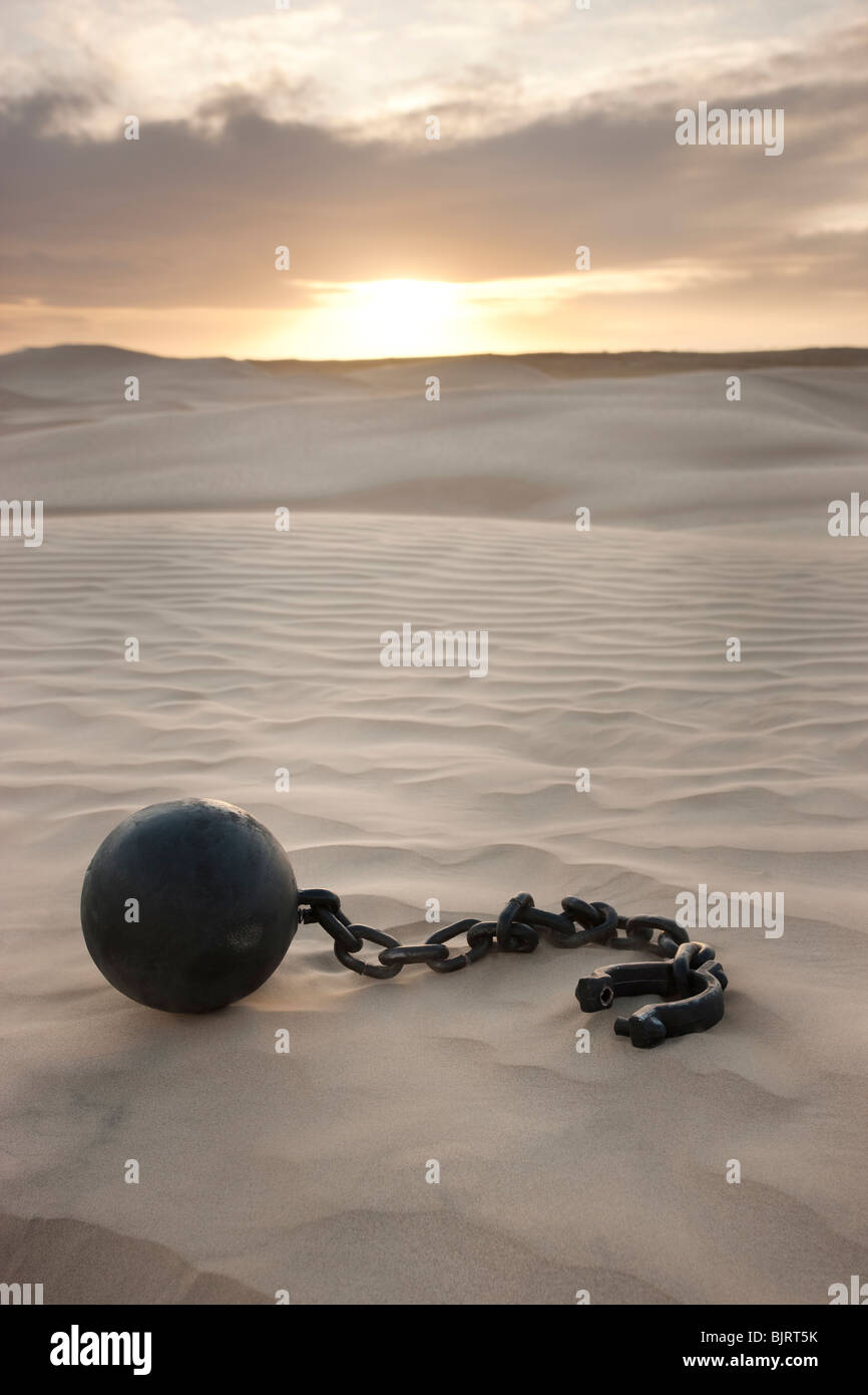 USA, Utah, Little Sahara, ball in chain on desert Stock Photo - Alamy