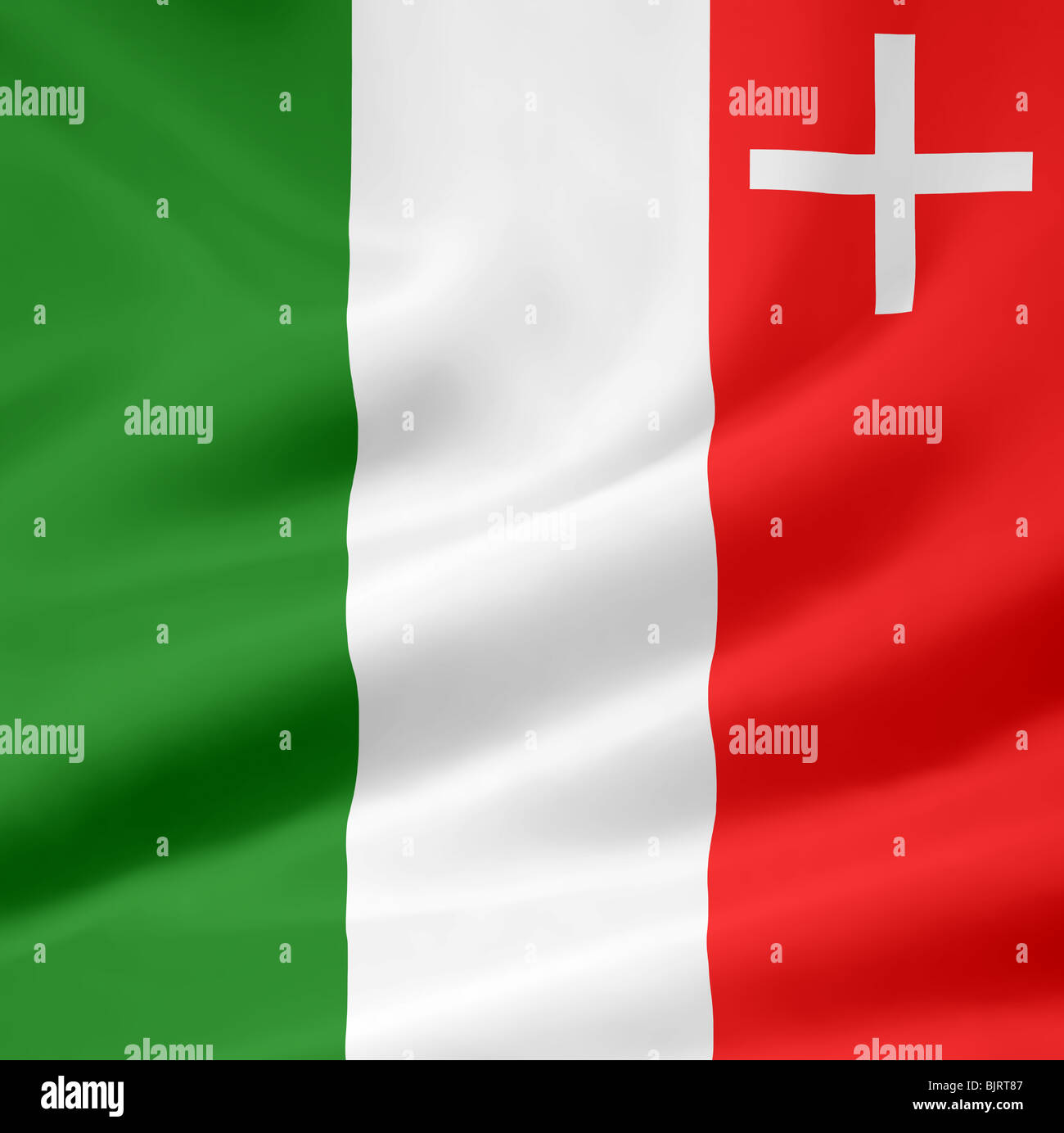 Large flag of the canton of Neuchatel Stock Photo - Alamy