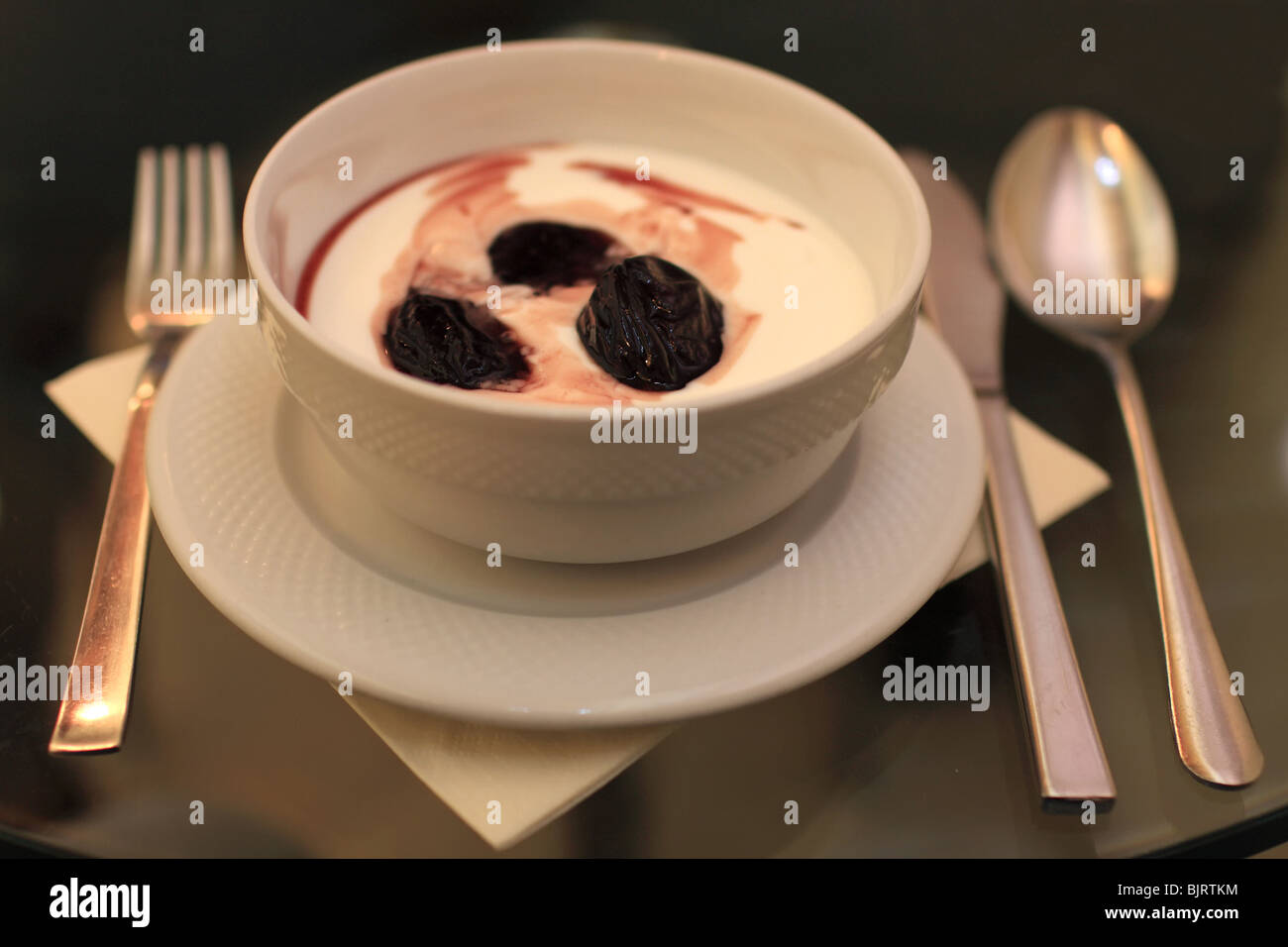 Prune yogurt hi-res stock photography and images - Alamy