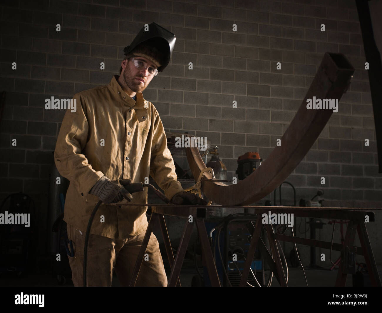 USA, Utah, Orem, welder in workshop, portrait Stock Photo - Alamy