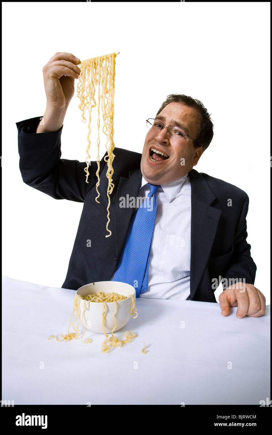 Fat office worker eating hi-res stock photography and images - Alamy