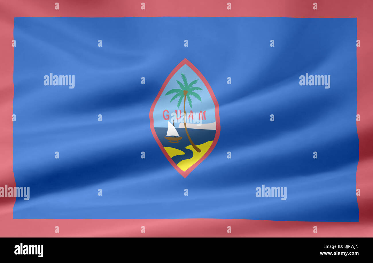 Large flag of Guam Stock Photo - Alamy