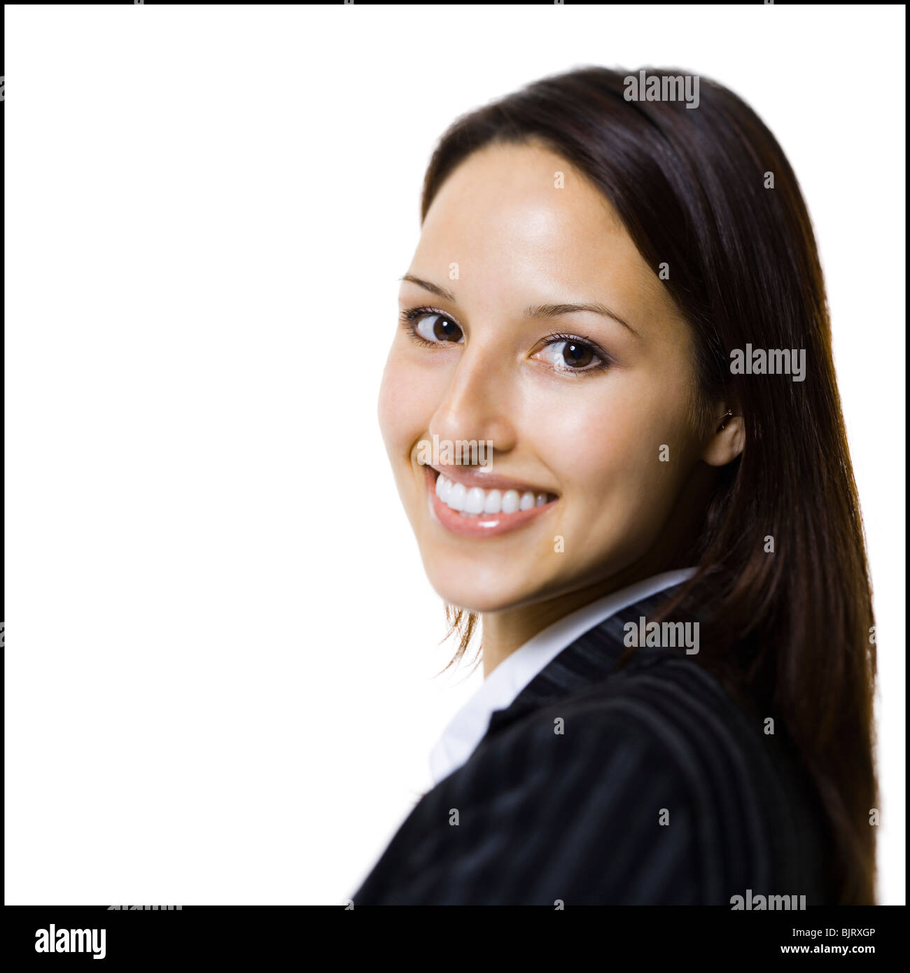 Woman smiling and posing Stock Photo - Alamy