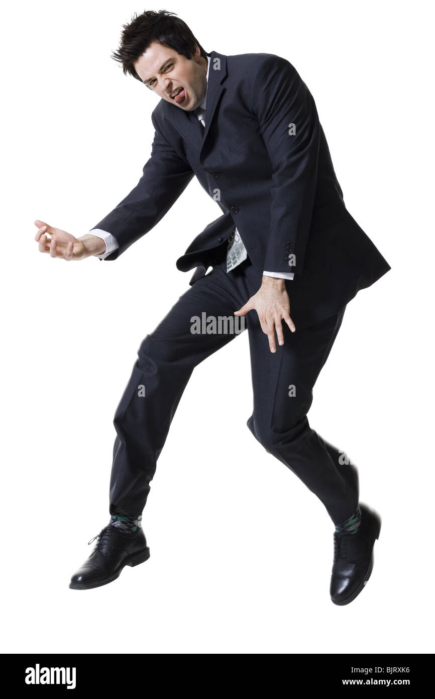 Face excited worker not suit Cut Out Stock Images & Pictures - Alamy