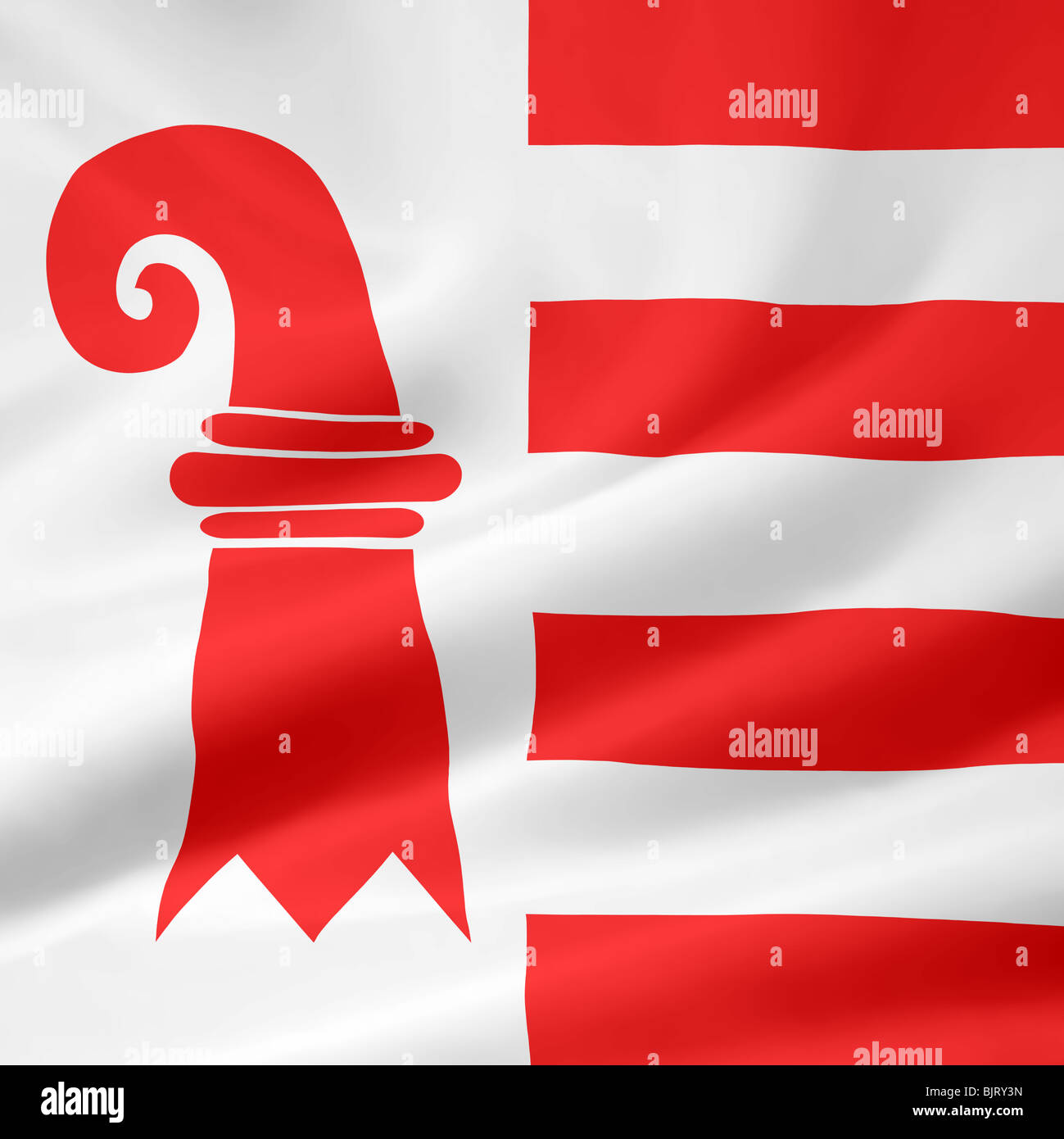 Large flag of the swiss canton of Jura Stock Photo - Alamy