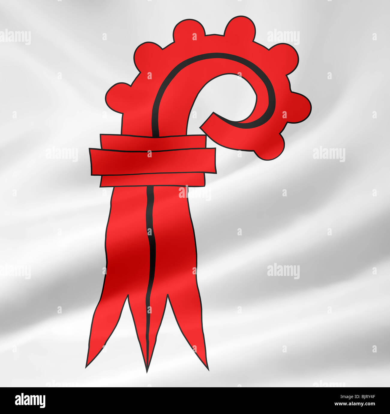 High resolution flag of the swiss canton of Basel Country Stock Photo ...