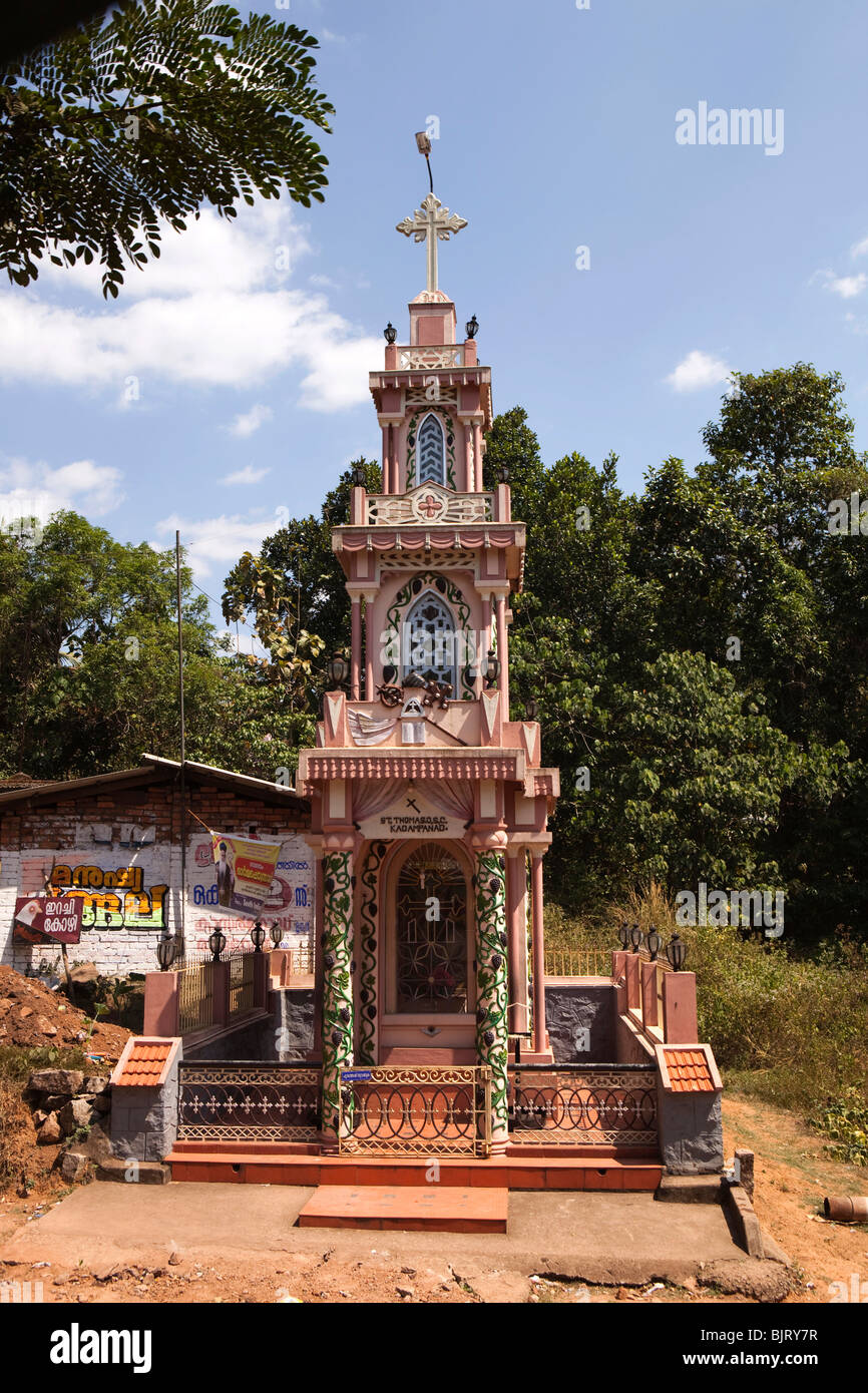 India, Kerala, Adoor, roadside Christian Church capella Stock Photo - Alamy