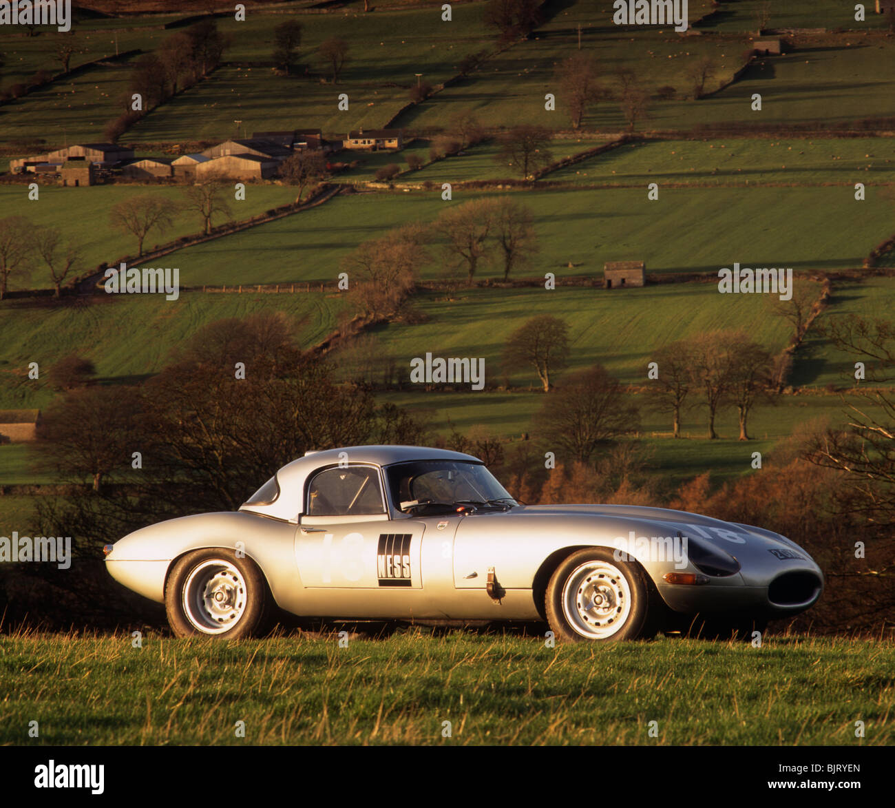Classic Silver E Type Jaguar High Resolution Stock Photography and ...