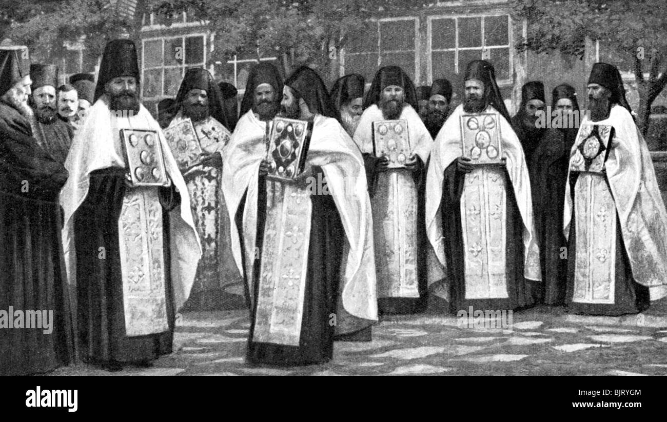 Greek orthodox monks hi-res stock photography and images - Alamy